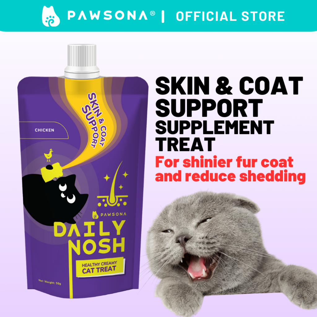 [Reduce Shedding] PAWSONA® Cat Daily Nosh Wet Food 50g | Snack Vitamin ...