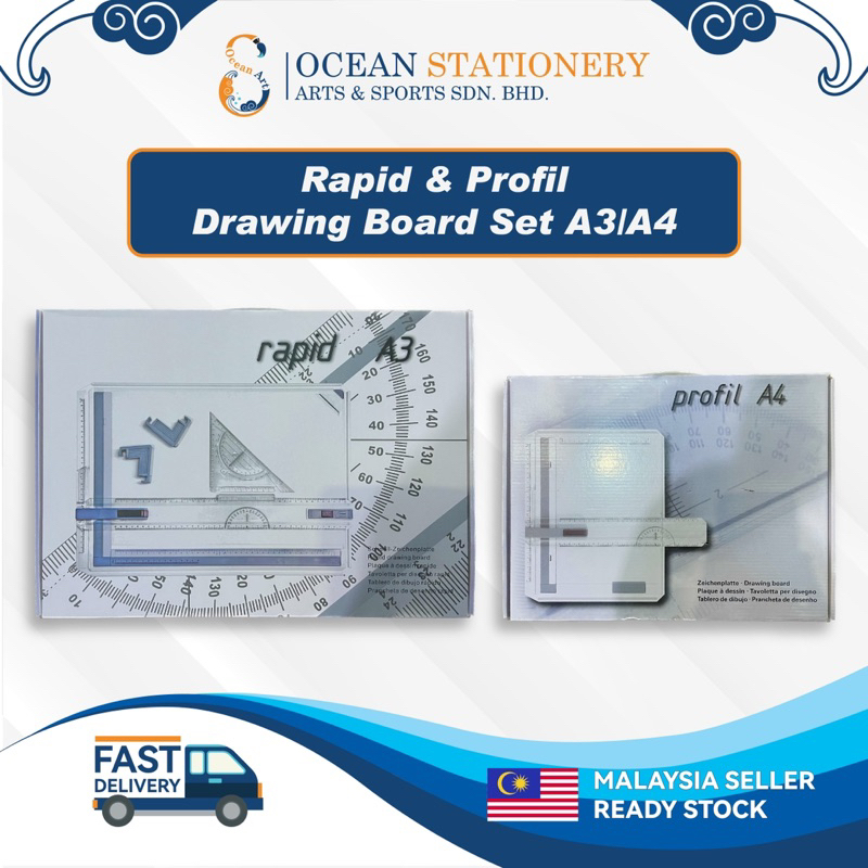 Rapid & Profil Drawing Board Set A3/A4 | Shopee Malaysia