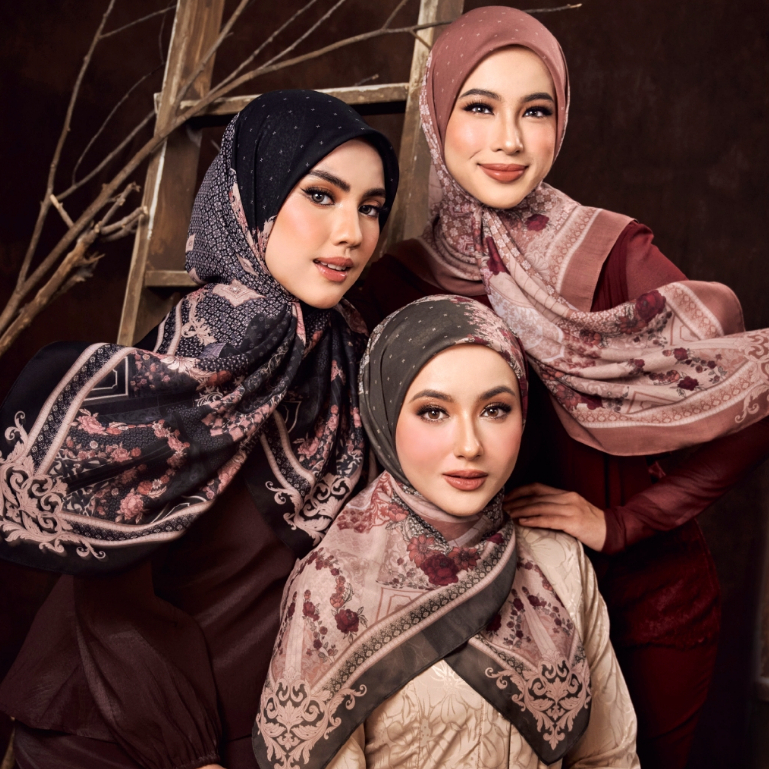 TUDUNG RUFFLE RAYA SQUARE COTTON | Shopee Malaysia