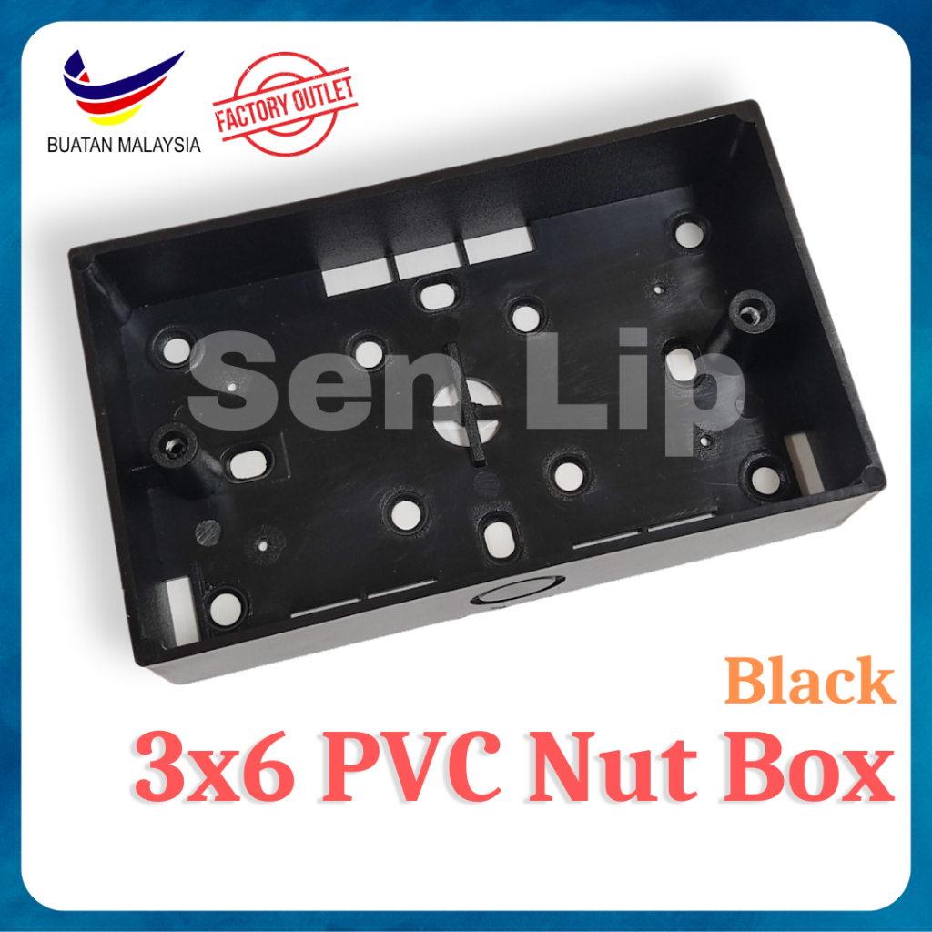 [Wholesale] 3x6 Black PVC Surface Type Nut Box / Switch Socket Base ...