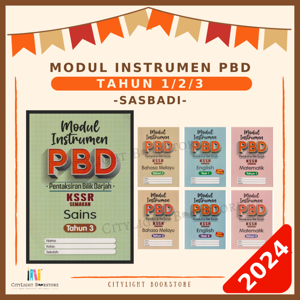 [CITYLIGHT] Buku Latihan 2024: Modul Instrumen PBD KSSR Semakan Tahun 1 / 2 / 3 - Sasbadi ...
