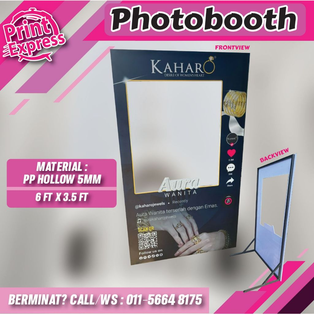 PHOTOBOOTH STANDEE / STAND / PICTURE FRAME / BACKDROP / EVENT PROPS ...