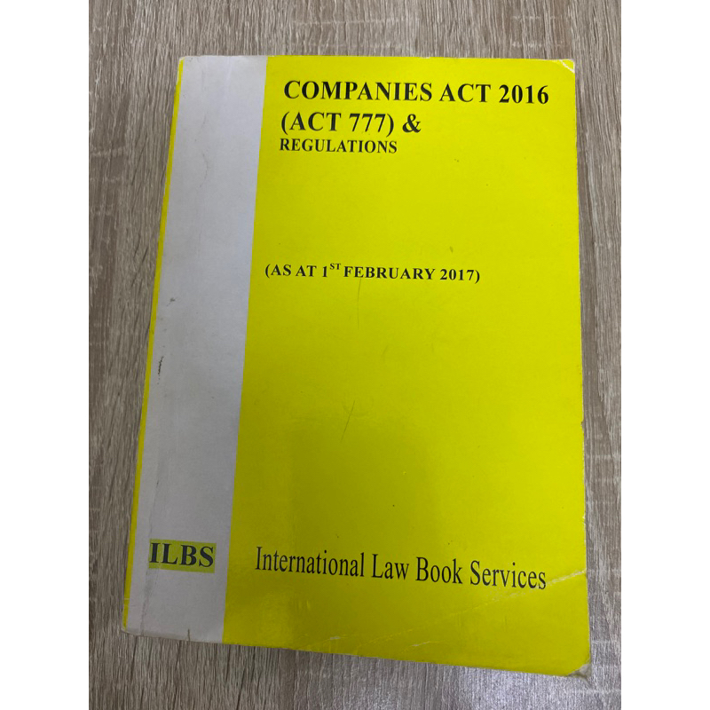 COMPANIES ACT 2016 (ACT77) & REGULATIONS (used book) | Shopee Malaysia