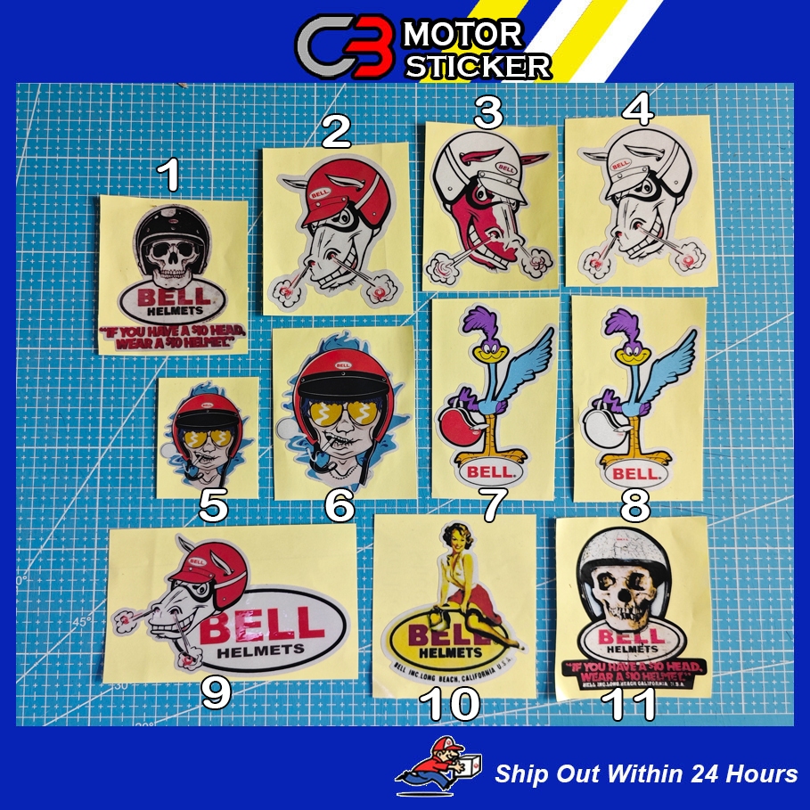 BELL HELMENTS STICKER DESIGN BELL MOTOR STIKER PANTUL CAHAYA / R135 ...