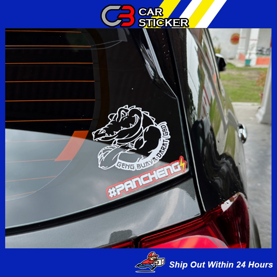 GENG BUAYA DARAT PANCHENG STIKER POTONG CAR STICKER / CS545 | Shopee ...
