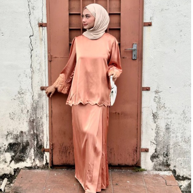 NUANSA SATIN SET RAYA 2024 BAJU RAYA VIRAL BAJU KURUNG MURAH | Shopee ...