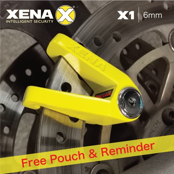 XENA X1 Stainless Steel Motorcycle Disc Lock (6MM) - Free Pouch ...