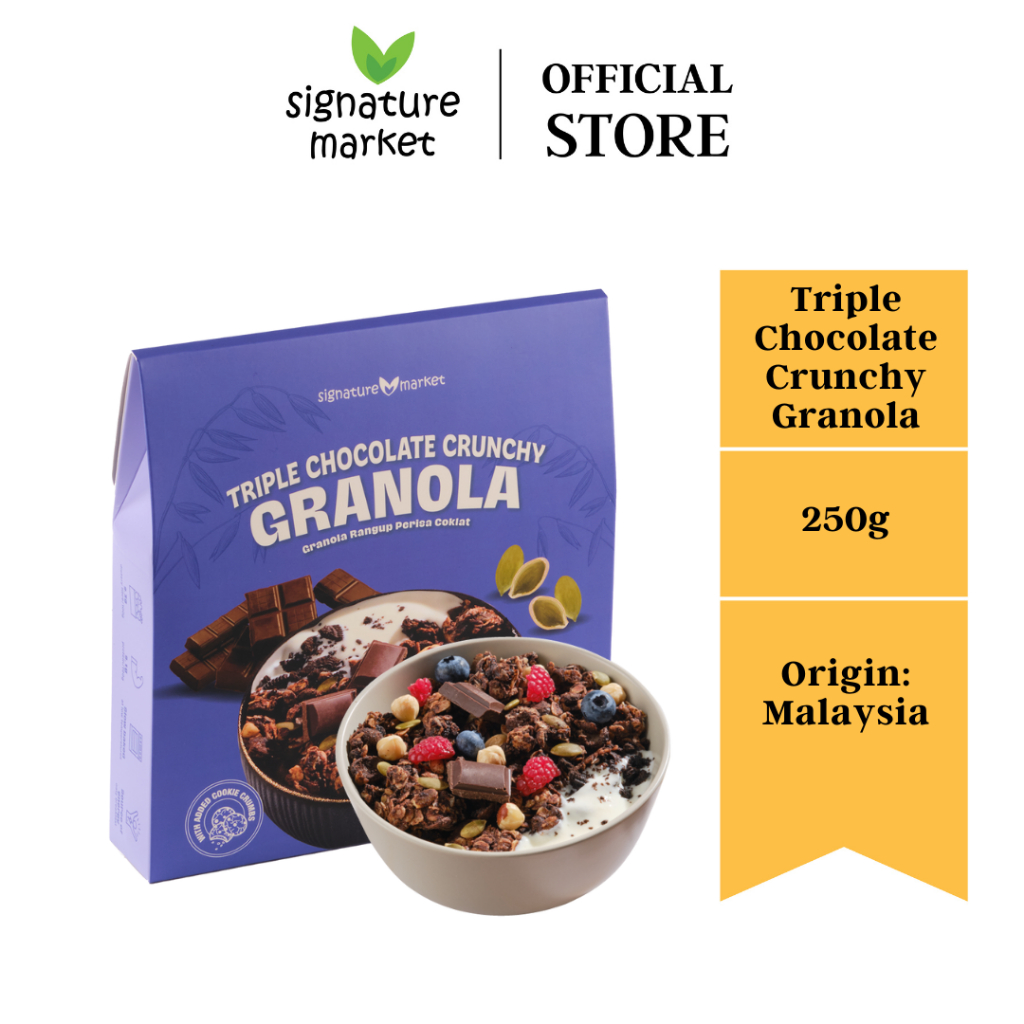 Signature Market Triple Chocolate Crunchy Granola (250g) | Shopee Malaysia