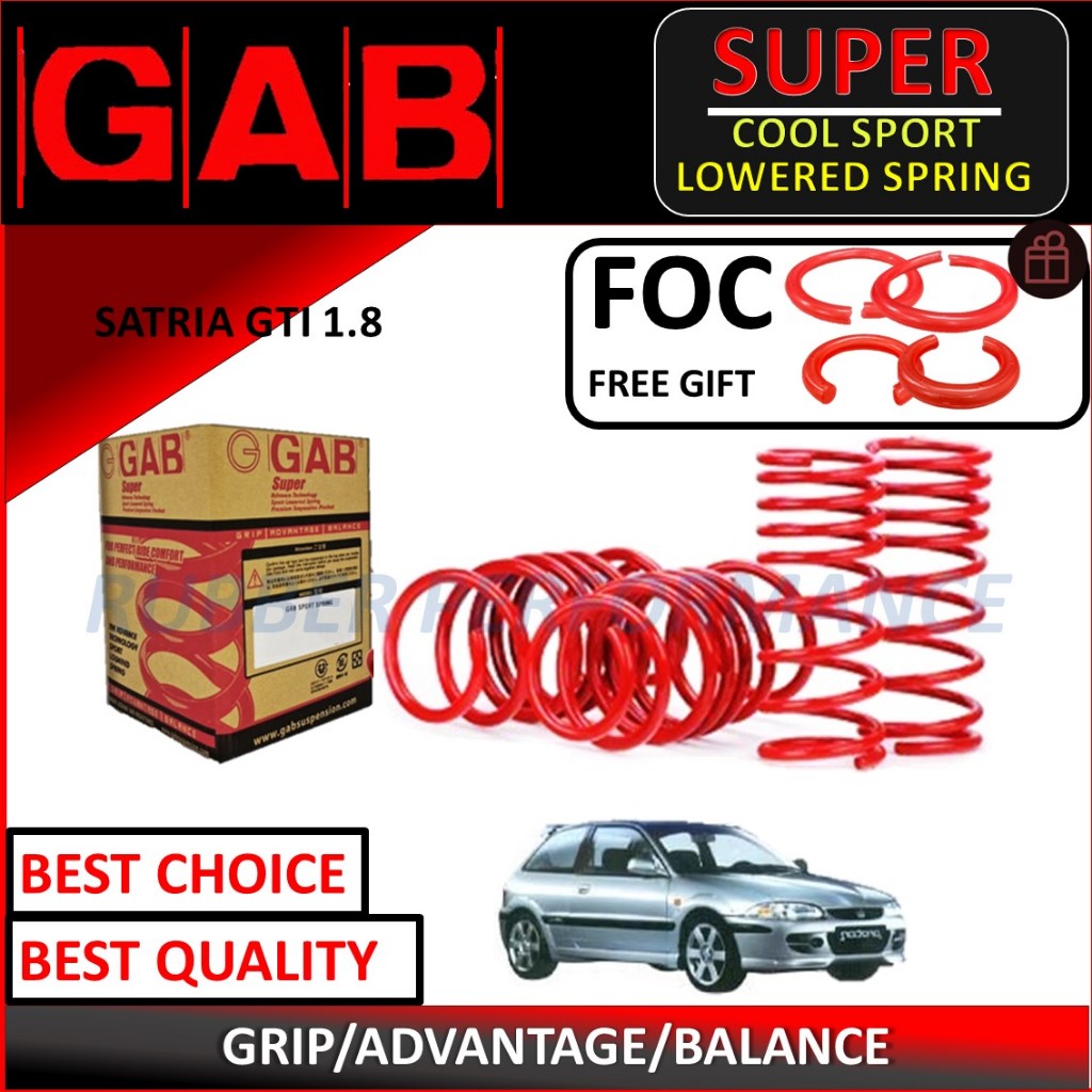 1 SET ORIGINAL GAB SPRING SPORT LOWERED SPRING SPORT SATRIA GTI 1.8 ...