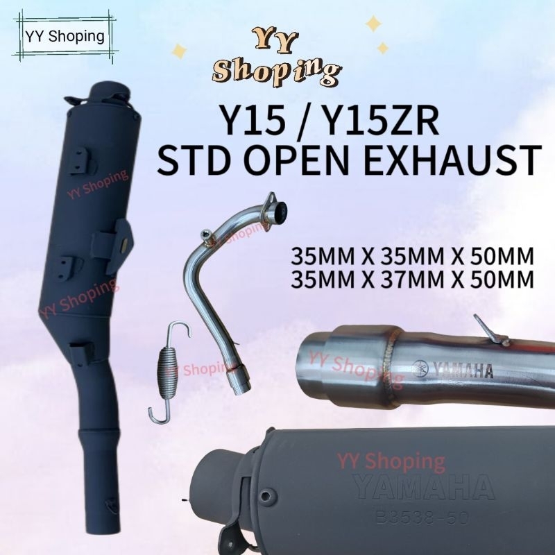 YAMAHA OPEN EXHAUST Y15ZR Y15 STD 35MM EKZOS EZOS STANDARD OPEN CHOP ...