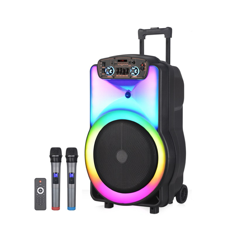 Aim NDR 15 Inch Outdoor Portable Subwoofer Speaker Home Bass Speaker System USB FM Bluetooth ...
