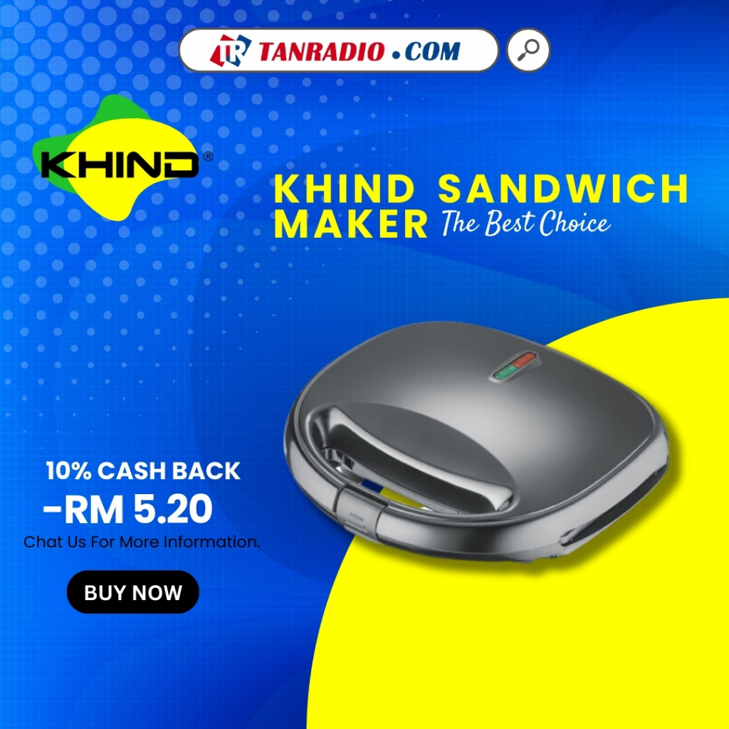 Khind ( ST750 ) Sandwich Toaster With Built-In Safety Thermal Fuse ...