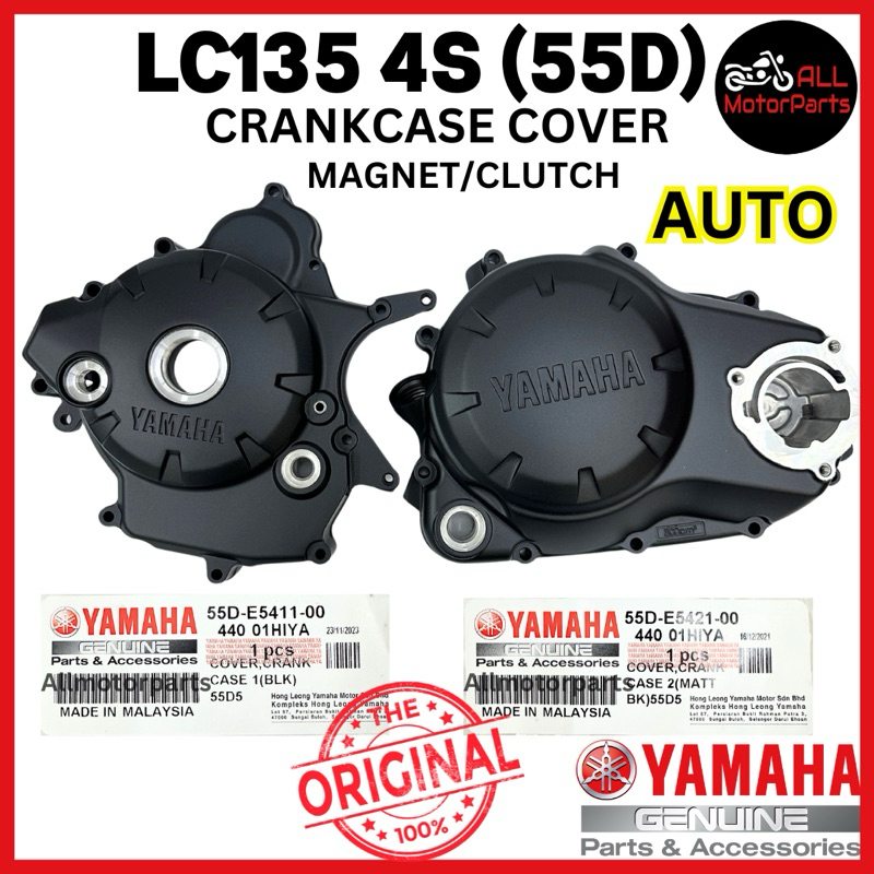 [100% ORI] LC135 V2-V8 [ 55D ] MATT BLACK HITAM MATTE CRANK CASE CLUTCH ...