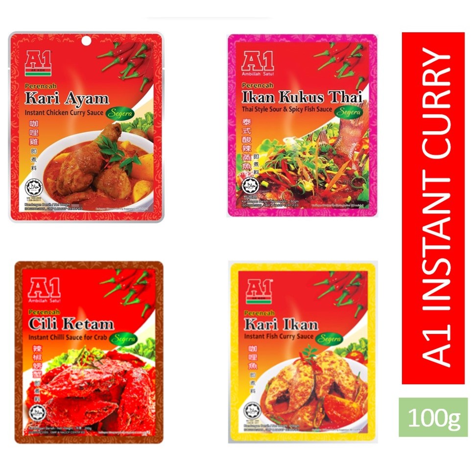 A1 Instant Chicken Curry /Thai Style Sour & Spicy Fish Paste / Instant ...