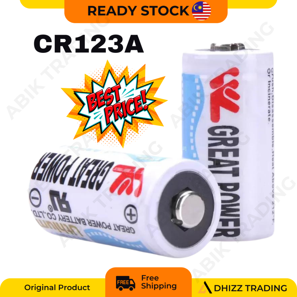 CR123A Lithium 3V Photo Lithium Batteries cr17335 | Shopee Malaysia