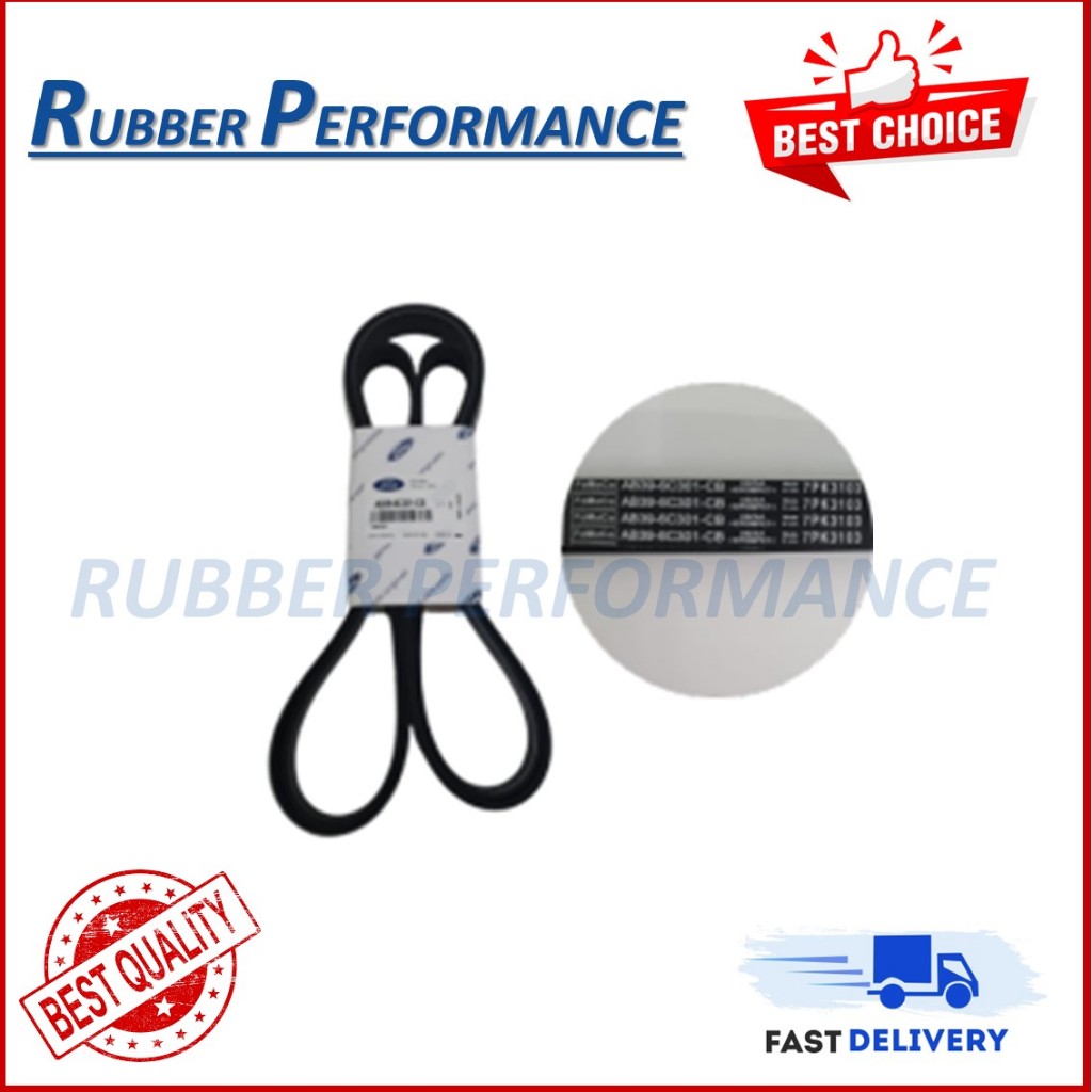 1 PC FAN BELT FORD RANGER T6 3.2CC (2013-2019) / MAZDA BT50 3.2CC (2013 ...