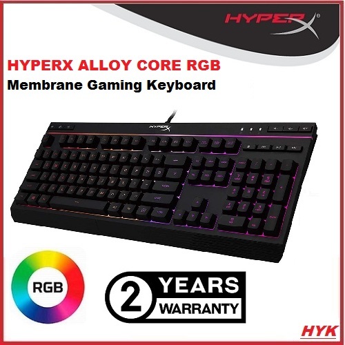 HYPER-X HYPERX ALLOY CORE RGB MEMBRANE GAMING KEYBOARD WITH SPILL ...