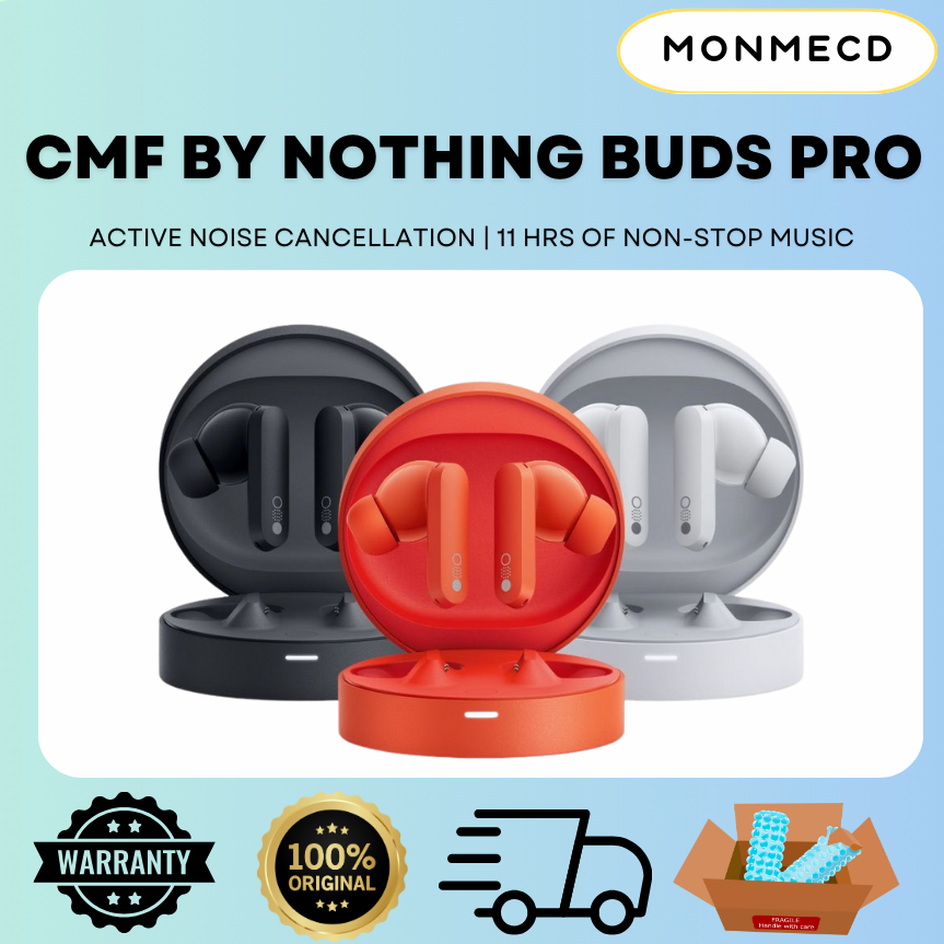 CMF BY NOTHING BUDS PRO 45 dB HYBRID ACTIVE NOISE CANCELLATION 11 HRS ...