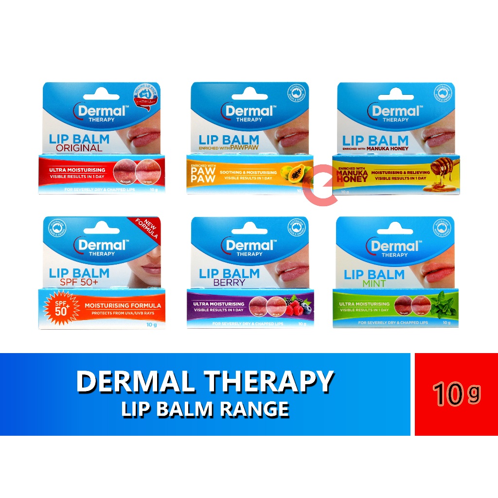 Dermal Therapy Lip Balm 10g ( Original / SPF 50+ / Berry / Mint ...