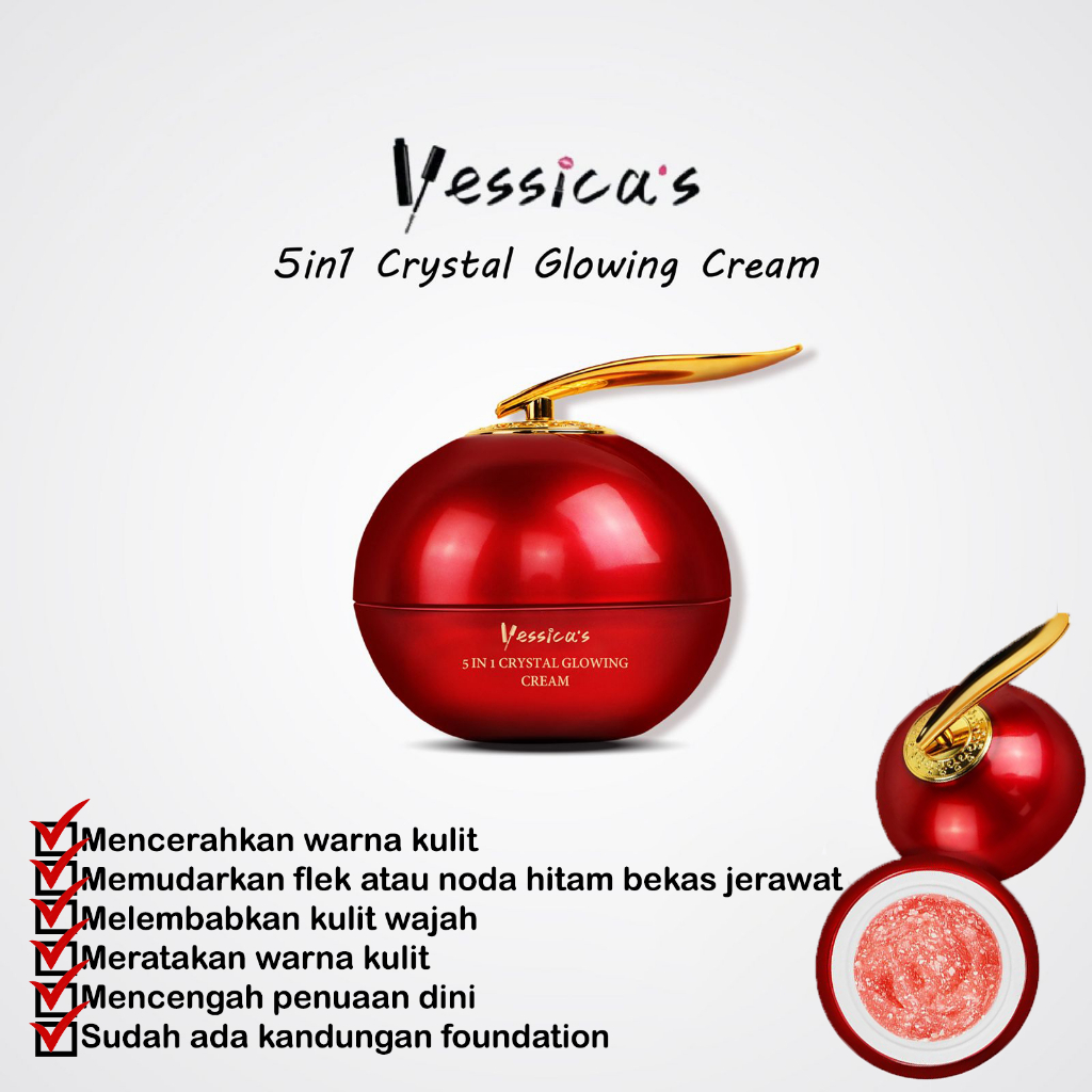Yessica's 5IN1 Whitening Crystal Glowing Cream | Shopee Malaysia
