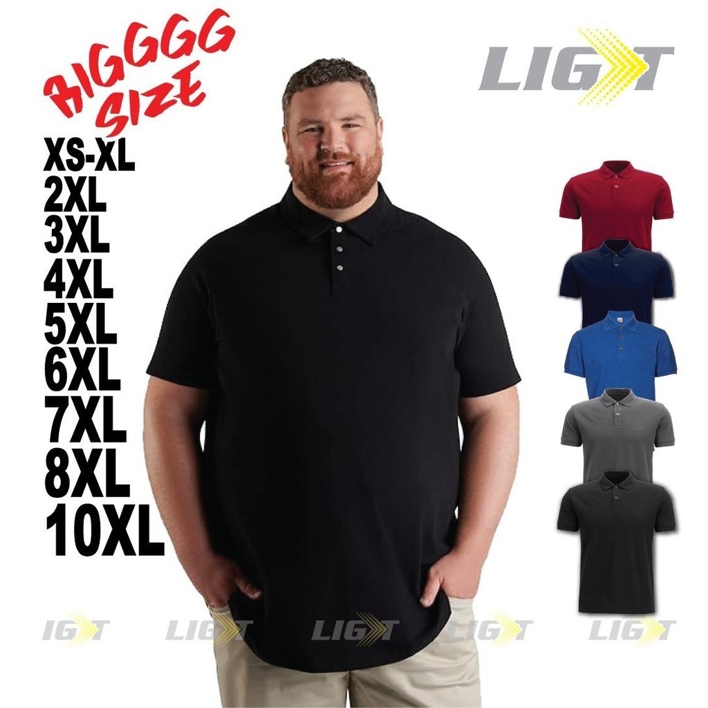 [LIGIT] BAJU SAIZ BESAR BERKOLER POLO Lelaki 10XL, 8XL, 7XL,6XL, 5XL ...