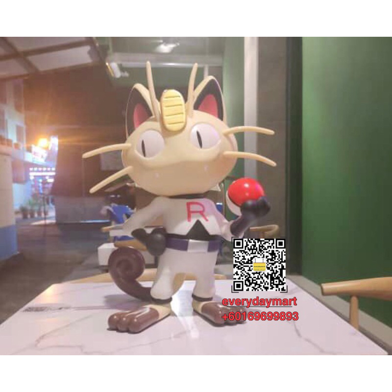 POKÉMON💥MEOWTH 42cm TEAM ROCKET💥ACTION FIGURE TOYS STATUES🔥宝可梦喵喵怪🔥手办模型 ...
