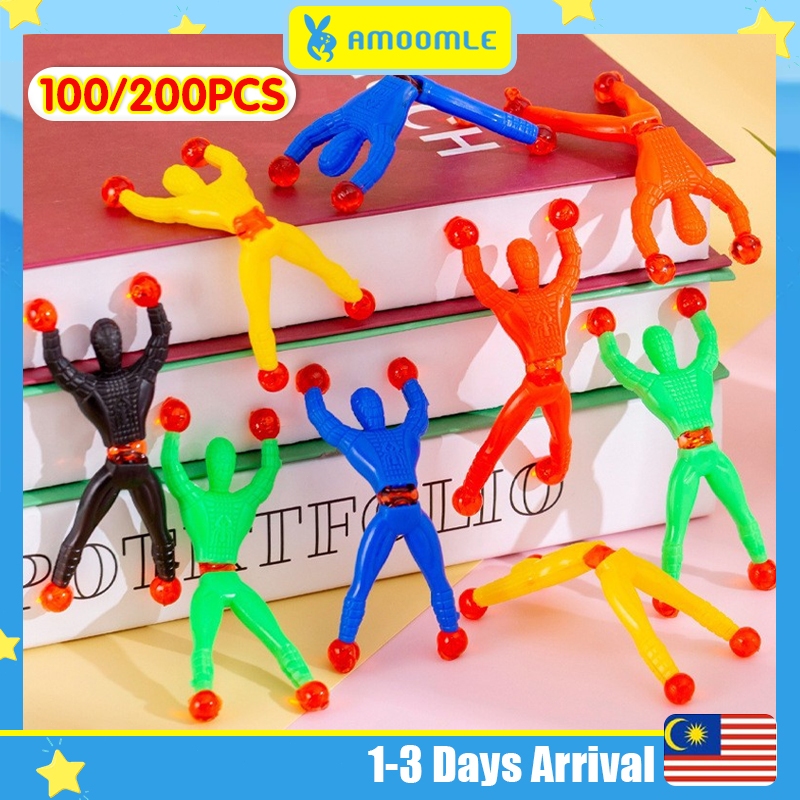 20/50Pcs Flexible Climb Sticky Men Wall Toy Set Funny Kids Toys ...