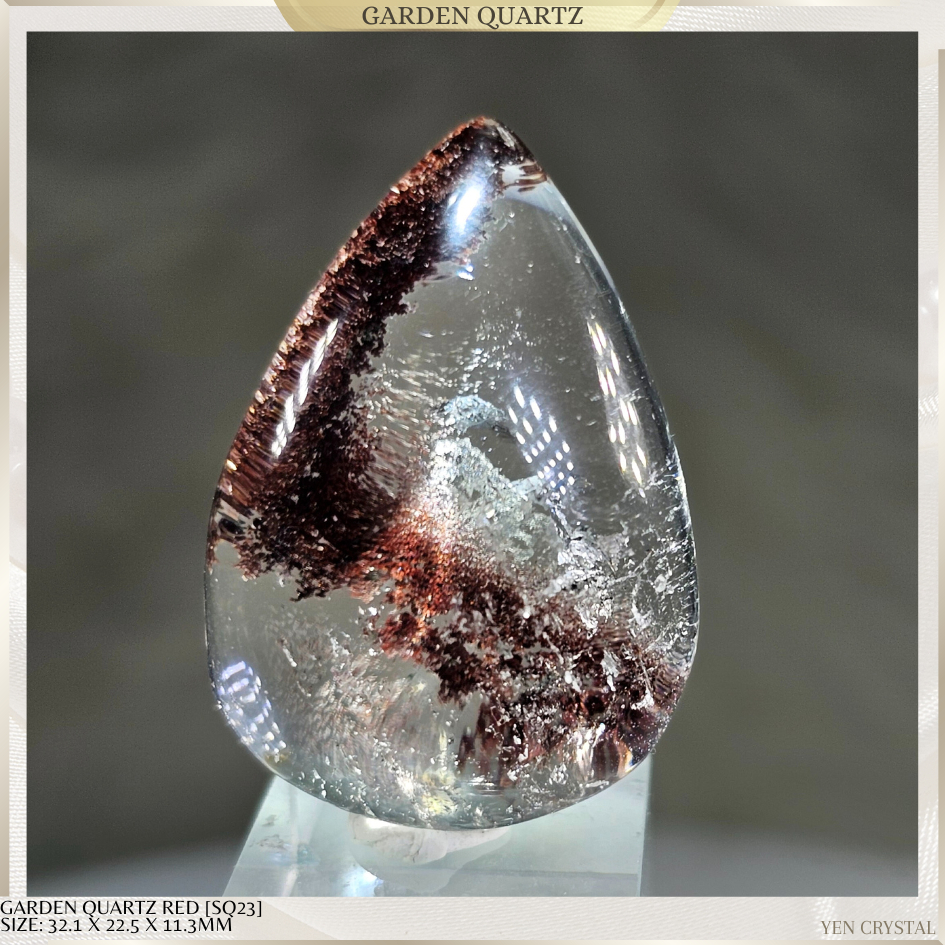 RED GARDEN QUARTZ TEARDROP*PREMIUM GRADE*BRAZIL[SQ23]Detox Body ...
