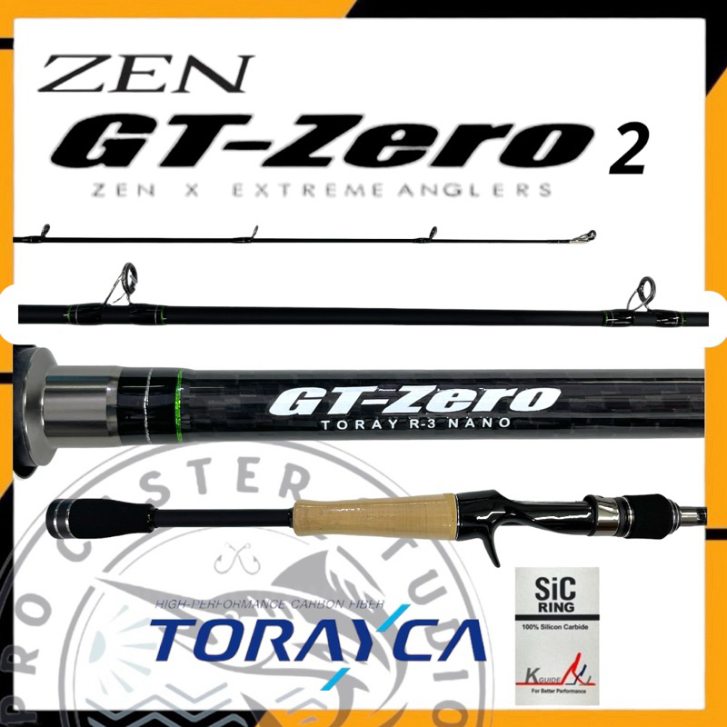 ZEN X EXTREME ANGLERS GT ZERO GEN 2 spinning and casting fishing rod ...
