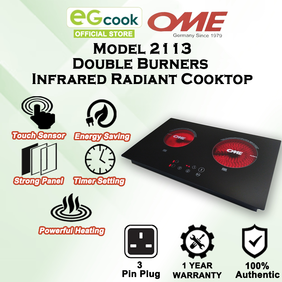 2025【OME】Electric Double Burners Infrared Radiant Cooktop Periuk ...