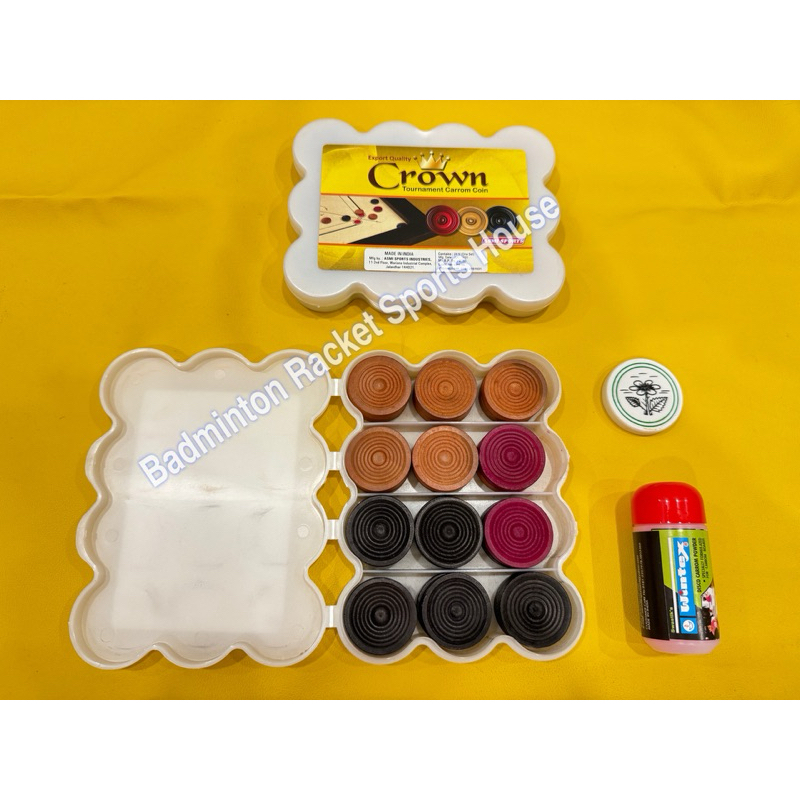 Champion/ French Tournament Carrom men (3in1) Carrom Seed + Carrom ...