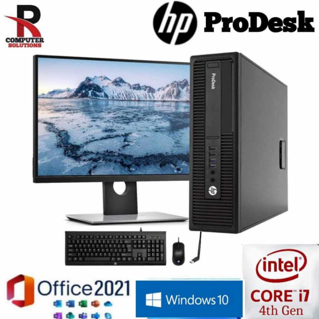 HP EliteDesk G1 SFF PC + Full Set Intel Core-i7-4th Gen [ Refurbished ] See More ...