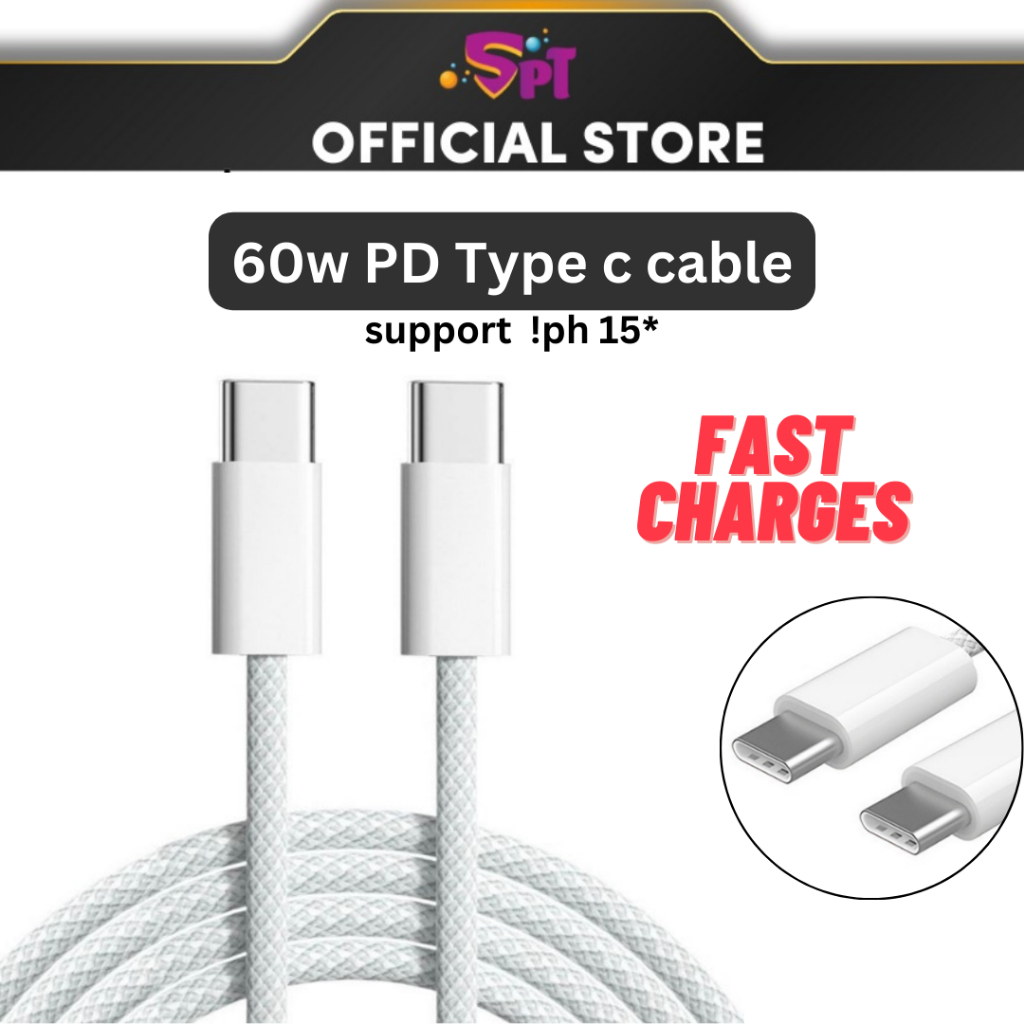 PD Type C Super Fast Charging Cable 1 meter (60W) | Shopee Malaysia