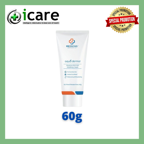 MEDSONS AQUA DERMAL AQUEOUS ANTI-ITCH SOOTHING CREAM 60G ( EXP DATE ...