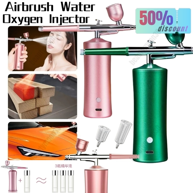 (MALAYSIA STOCK)Green pink Facial Airbrush Water Oxygen Injector Facial ...