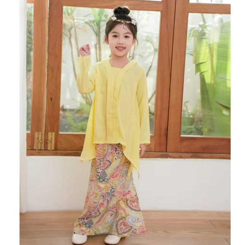 Baju Raya Budak Muslimah Kebaya Nyonya Batik Kanak Kanak Perempuan ...