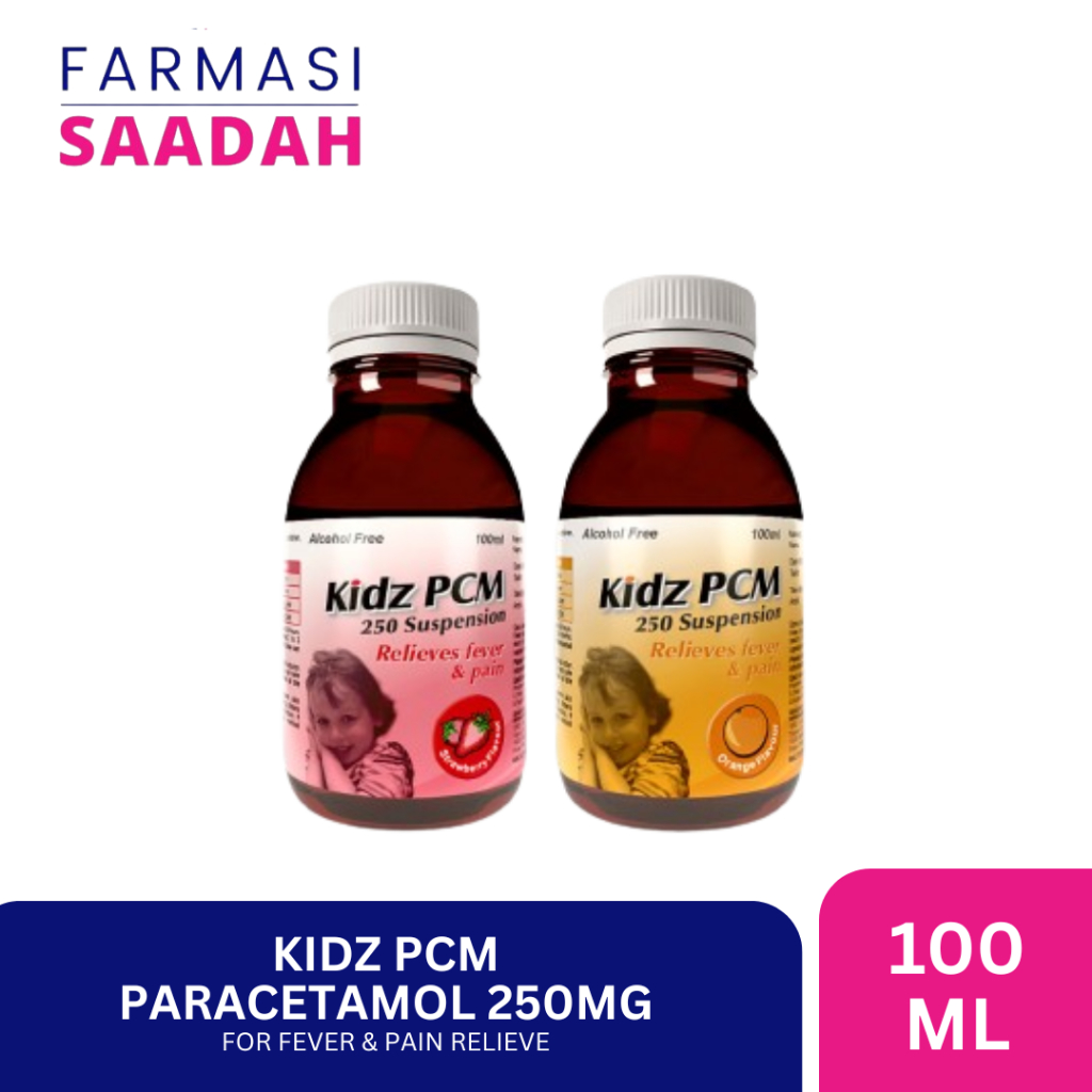 Kidz PCM 250 Suspension Children Paracetamol (Pain Relief & Fever ...