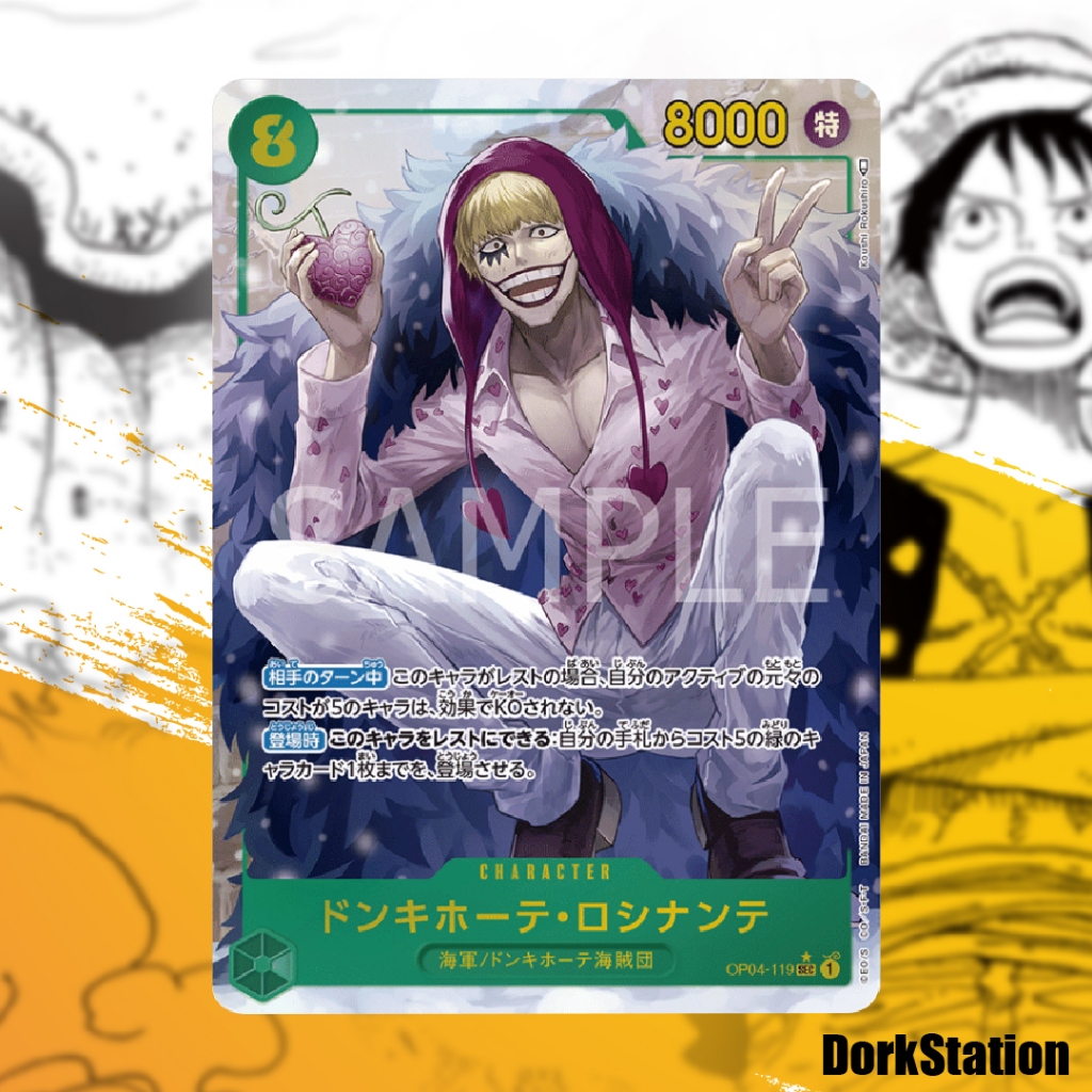 One Piece OP04-119 Corazon Rosinante SEC Card op04 Alternate Art AA ...