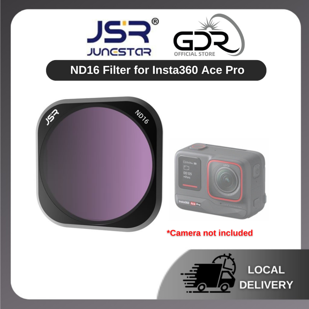 JSR ND16 for Insta360 Ace Pro 2/Ace Pro Action Camera Glass Lens Filter ...