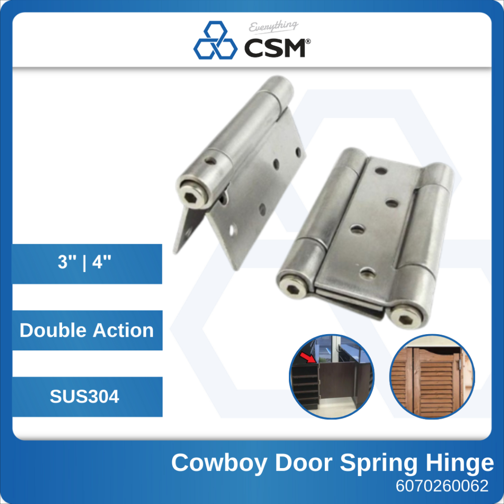 [CLEAR STOCK] CSM Cowboy Double Action Spring Swing Door Hinges Self ...