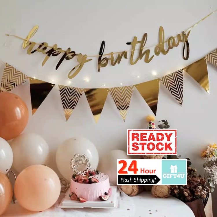 Happy Birthday Flag Party Decoration Birthday Decoration Backdrop ...