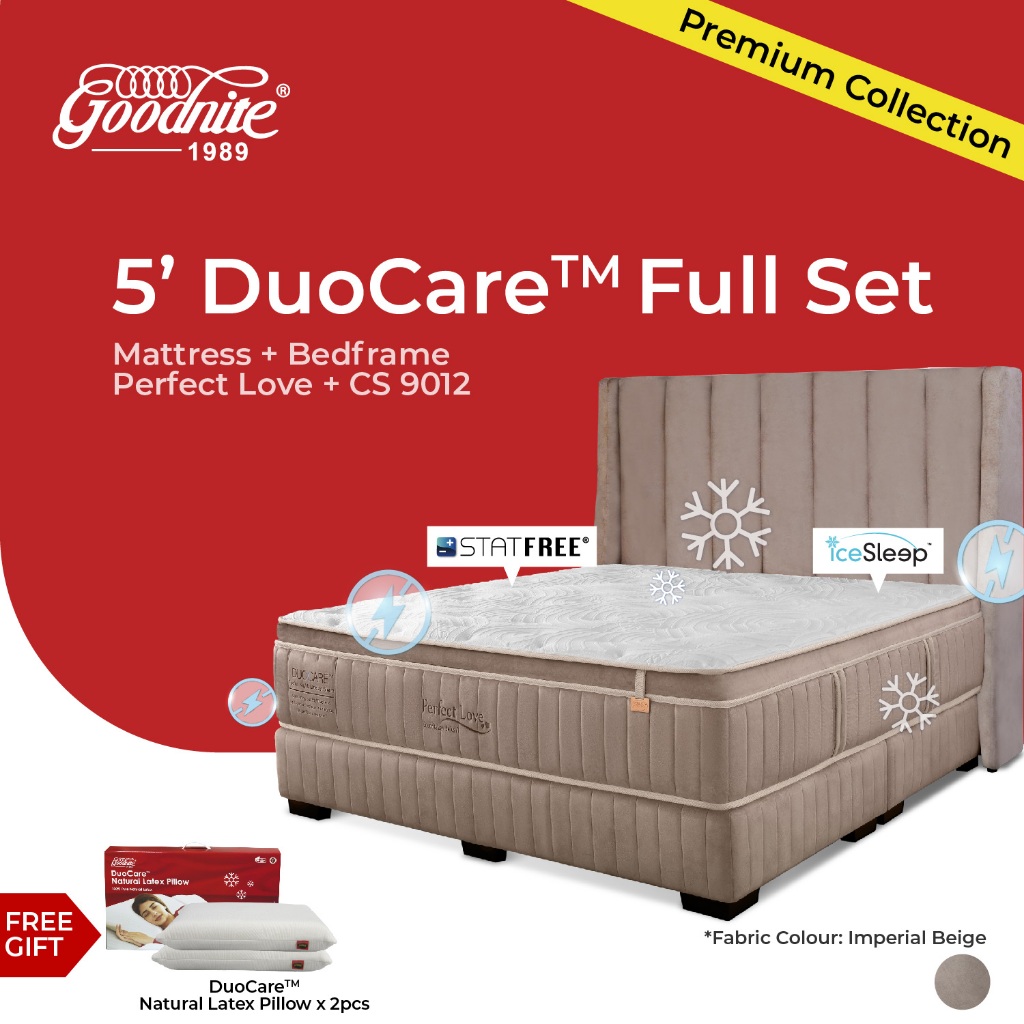 Goodnite Duocare Set - Perfect Love Dual Layer Pocket Spring Mattress ...