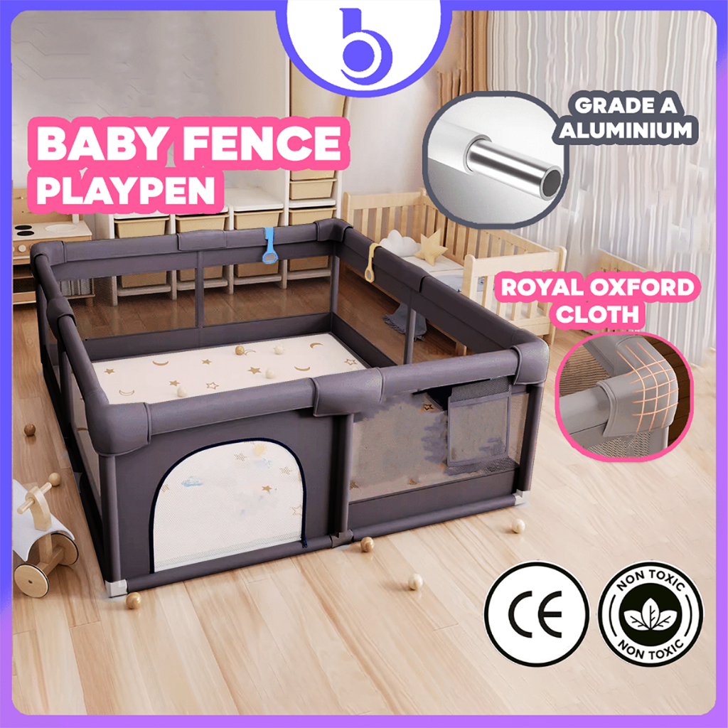 BabyBloo Playpen Playfence Kids Playard Indoor Stainless Steel Play ...