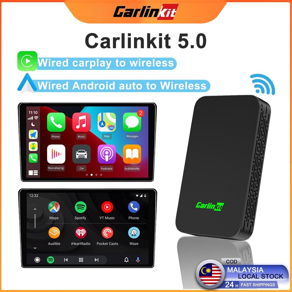 Carlinkit 5.0 wired to wireless carplay Carlink kit 4.0 android auto wireless dongle apple ...