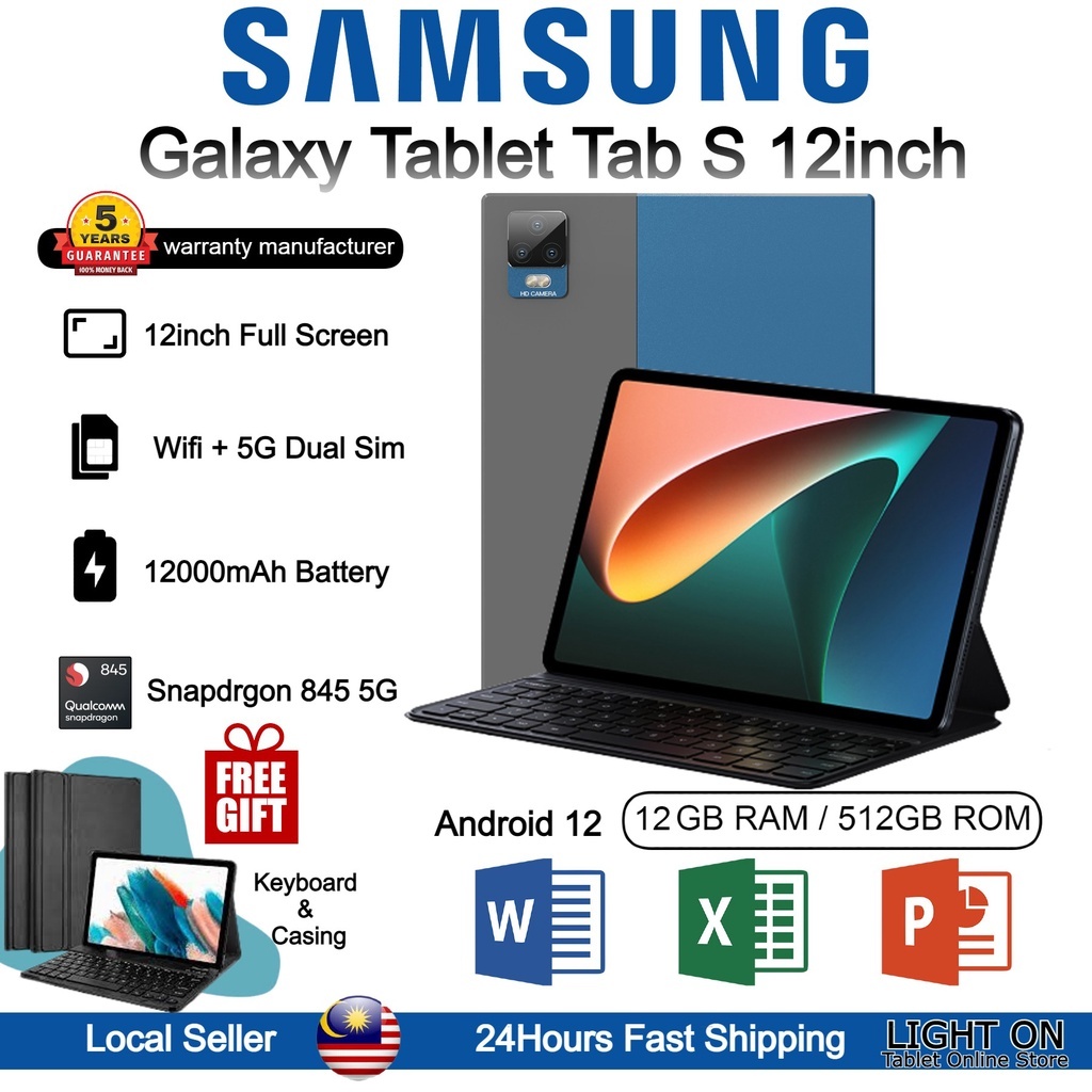 🔥SUPER PROMOTION🔥 Samsung Galaxy Tab S Tablet 12inch |16GB RAM +512GB ...