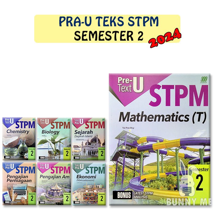 [bunny] 2024 Buku Rujukan Teks Pra U Stpm Semester 2 Sasbadi