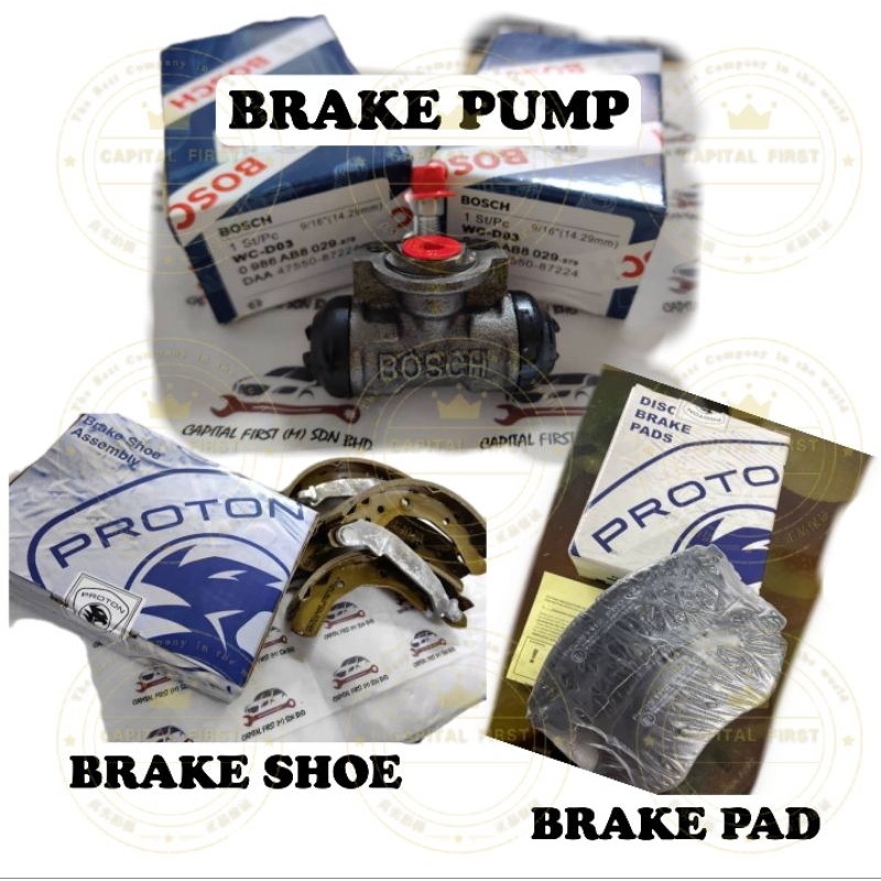 GENUINE PROTON Front Brake Pad & BRAKE SHOES- Proton Saga VVT/BLM/FLX ...