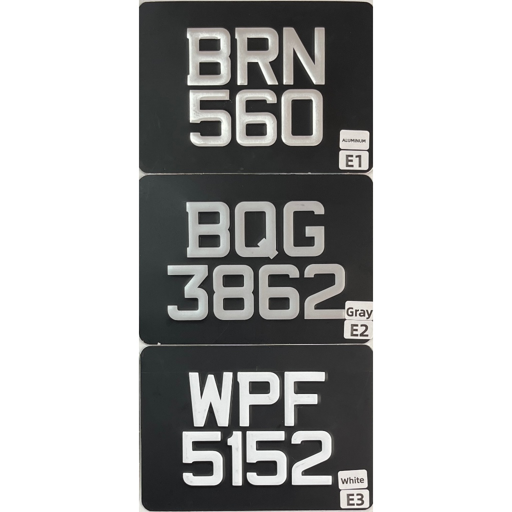 MOTOR NOMBOR PLATE BESI KETUK | FONT SINGAPORE (TYPE #E) - [PLAT BESI ...