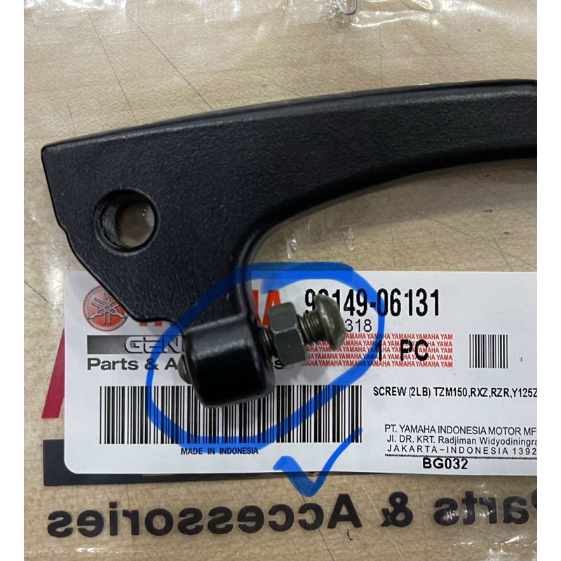 YAMAHA RXZ 135 NEW BRAKE LEVER ADJUST BOLT & NUT -90149-06131 -ORIGINAL ...