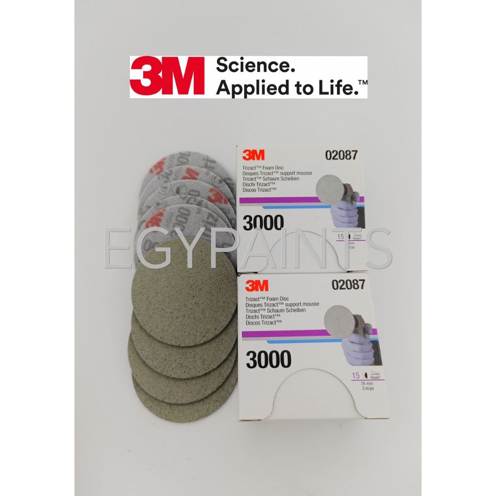 3M 2087 P3000 Trizact Hookit Foam Disc, 02087, 3inch | Shopee Malaysia